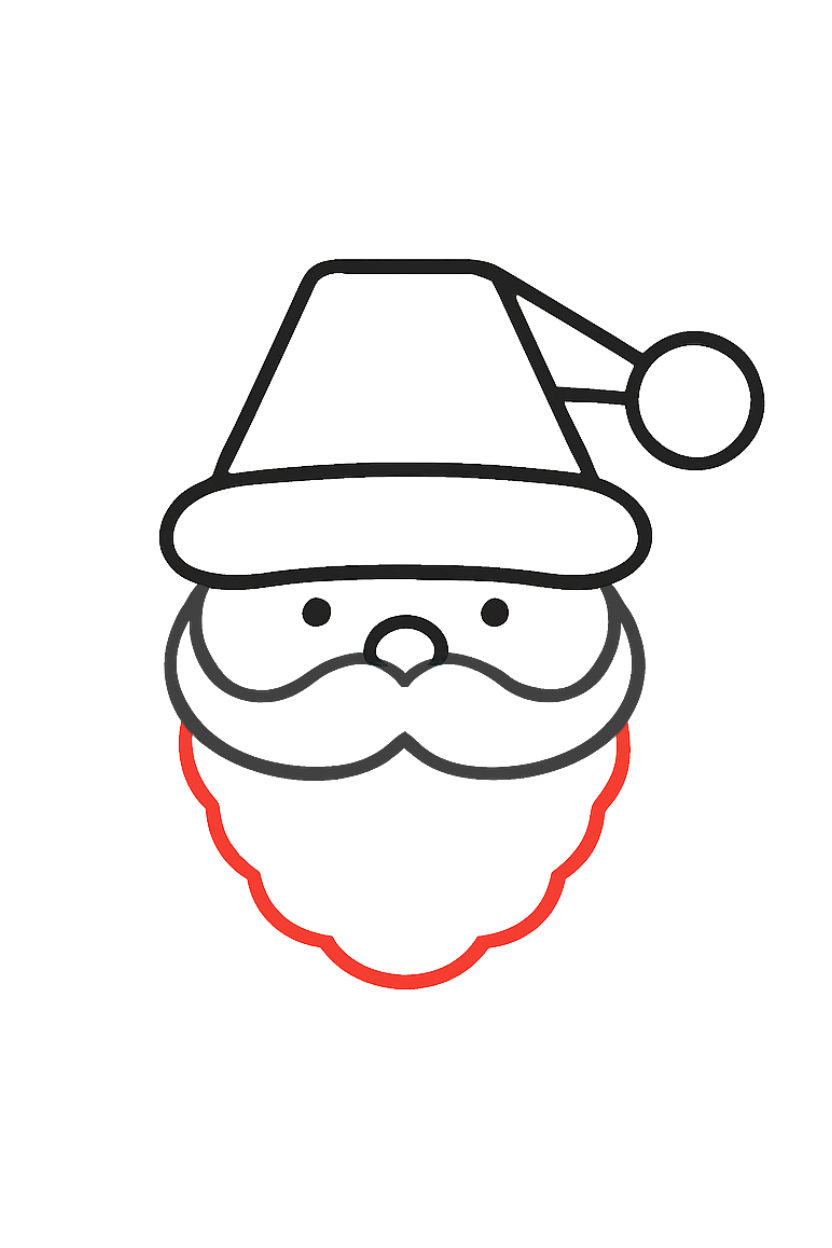 Pere Noel dessin facile pour les enfants