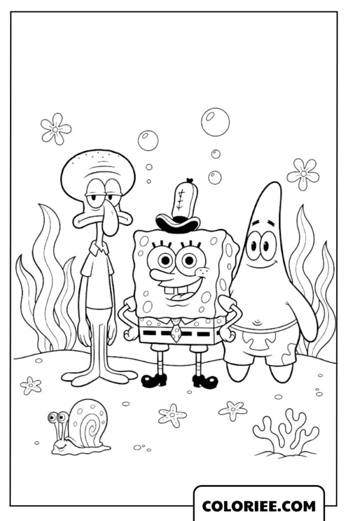Coloriages De Spongebob téléchargement gratuit du PDF
