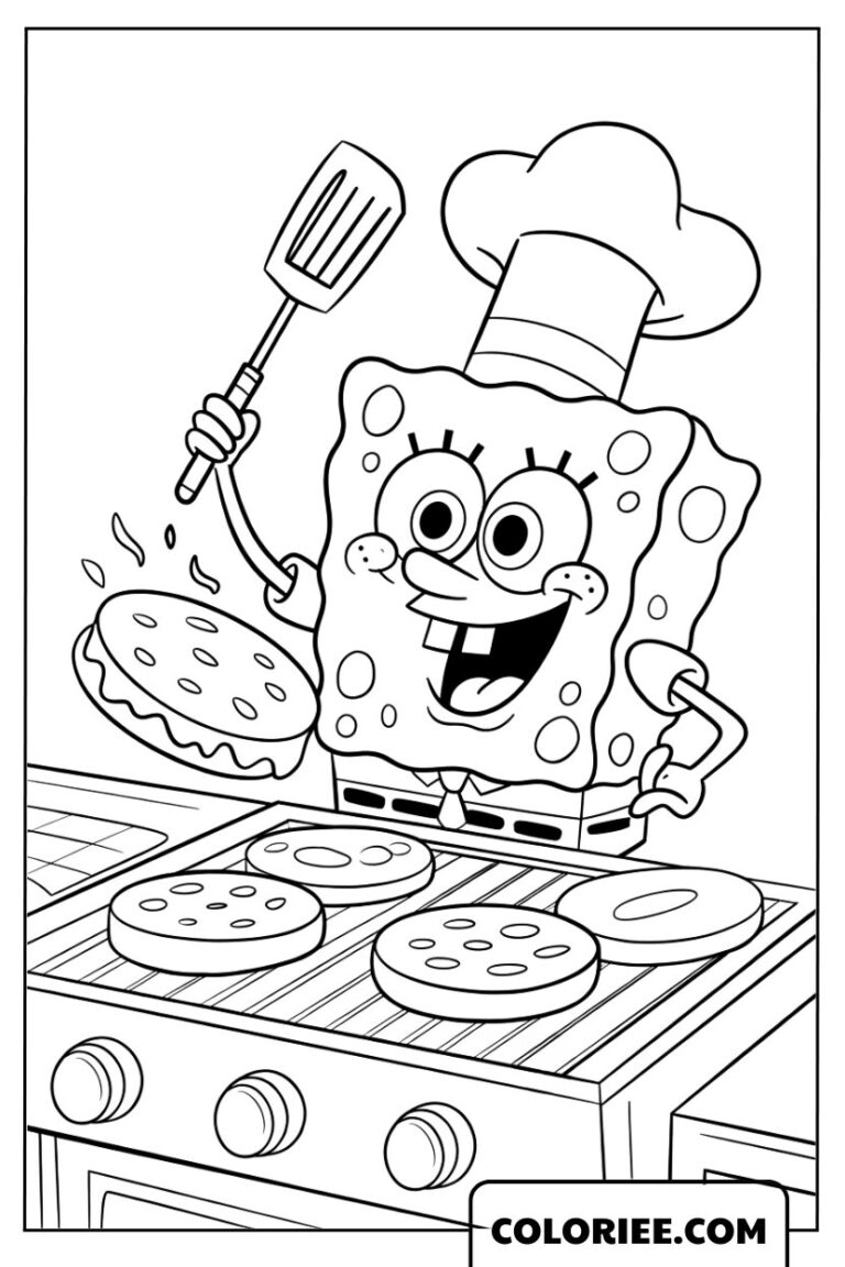 Coloriages De Spongebob téléchargement gratuit du PDF