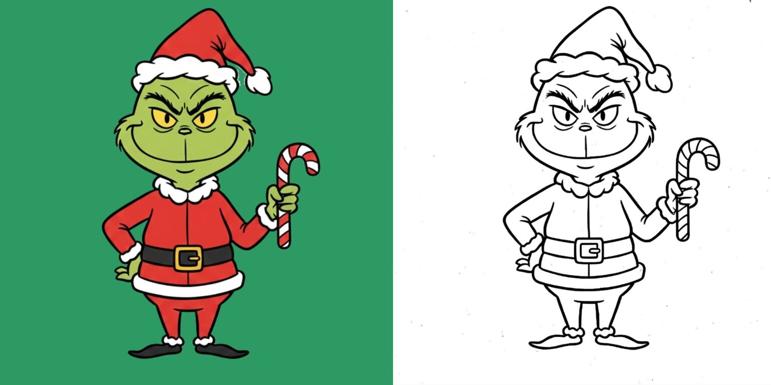 18 Coloriages Grinch à télécharger gratuitement en PDF