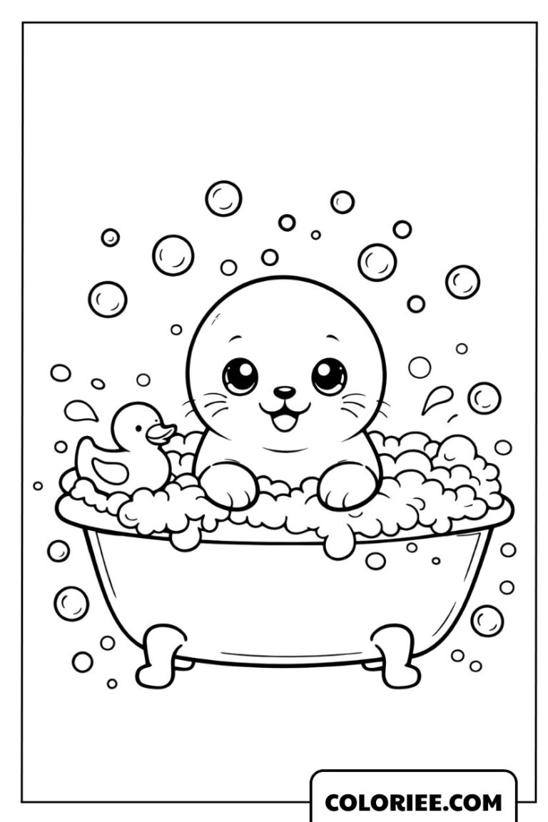 Coloriage Phoque téléchargement gratuit du PDF
