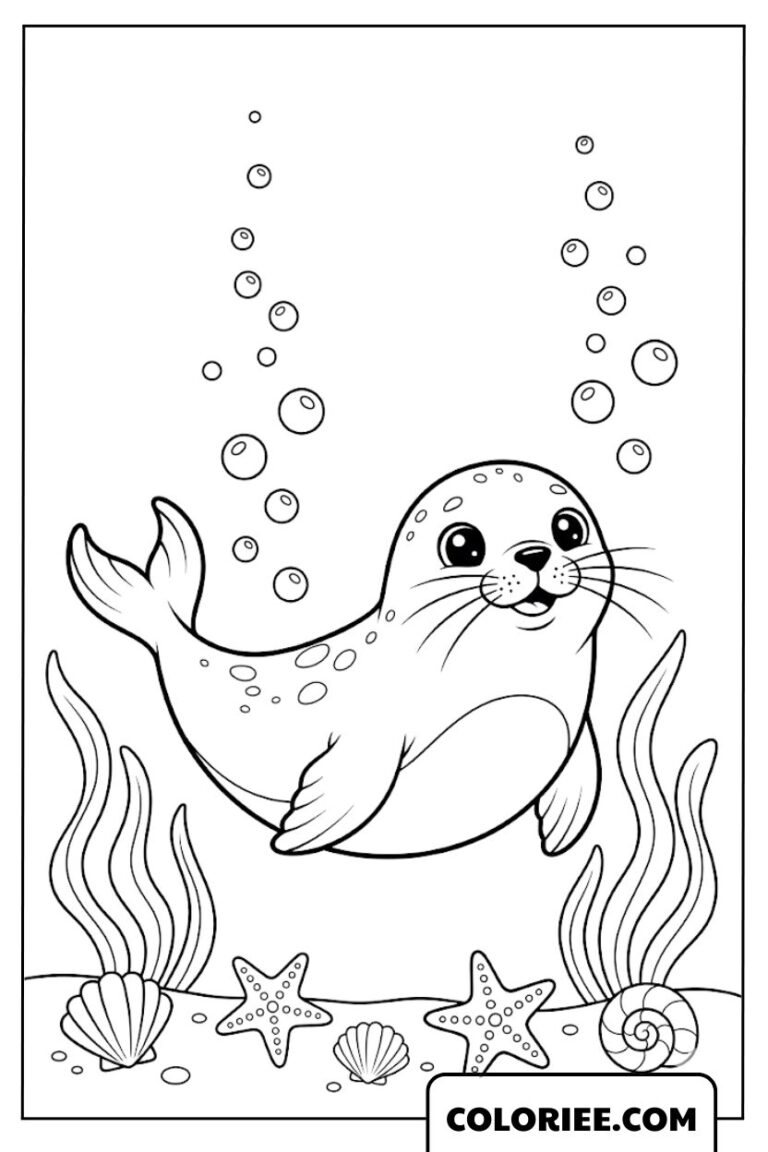 Coloriage Phoque téléchargement gratuit du PDF