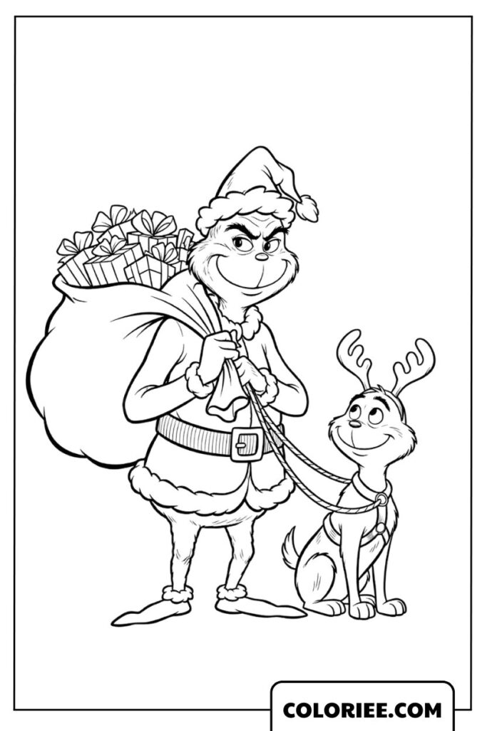 18 Coloriages Grinch à télécharger gratuitement en PDF