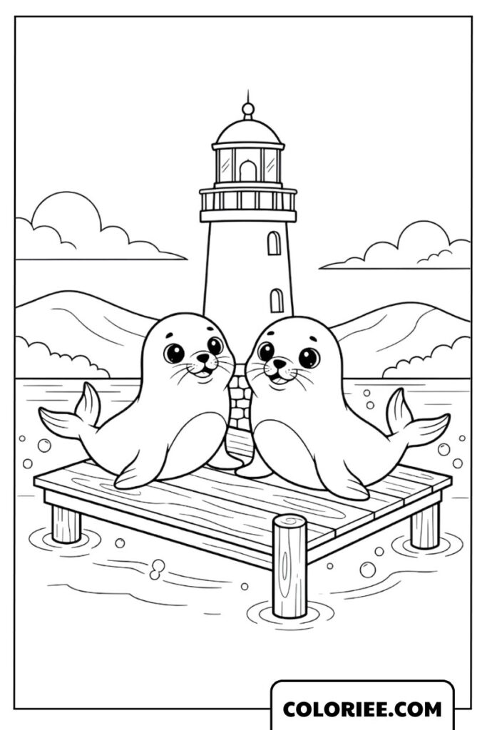 Coloriage Phoque téléchargement gratuit du PDF