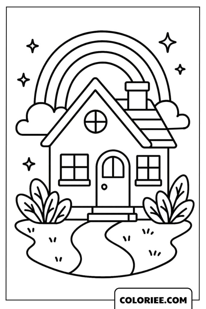 Coloriage Maison téléchargement gratuit du PDF