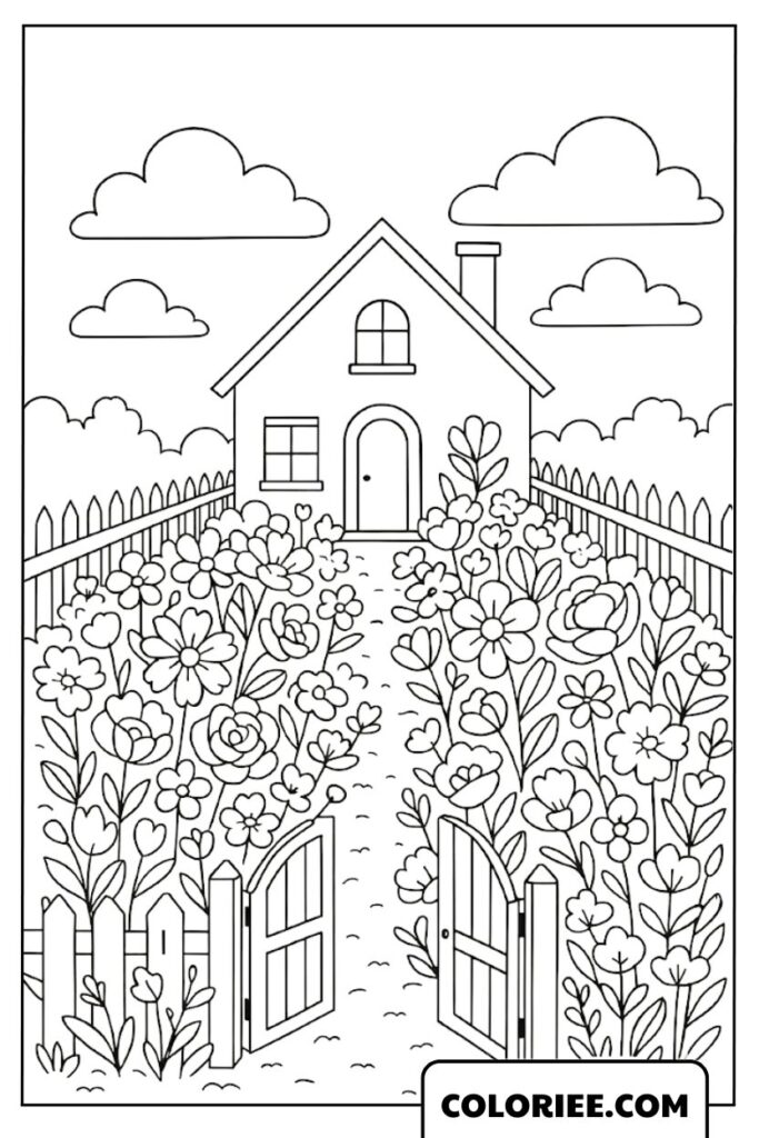 Coloriage Maison téléchargement gratuit du PDF