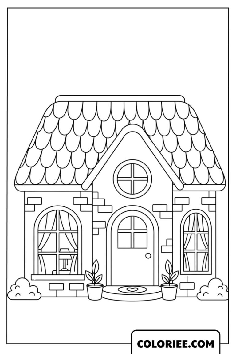 Coloriage Maison téléchargement gratuit du PDF