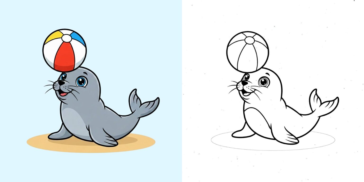 Coloriage Phoque téléchargement gratuit du PDF
