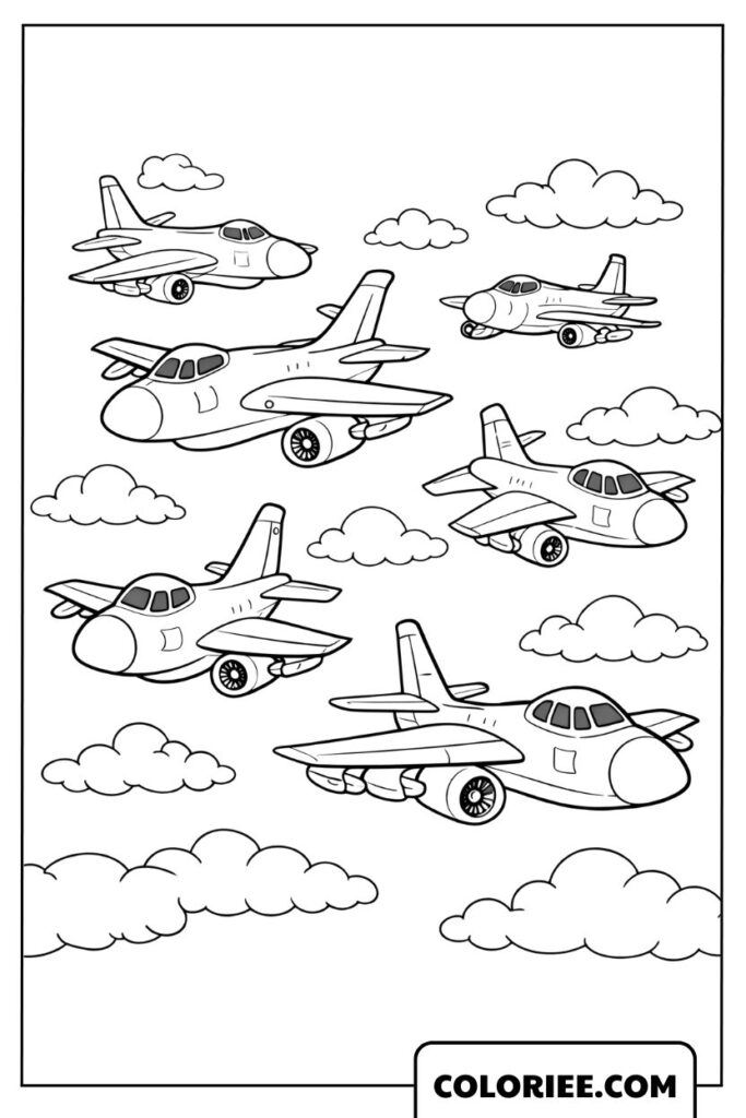 17 Coloriages Avion en téléchargement gratuit en PDF