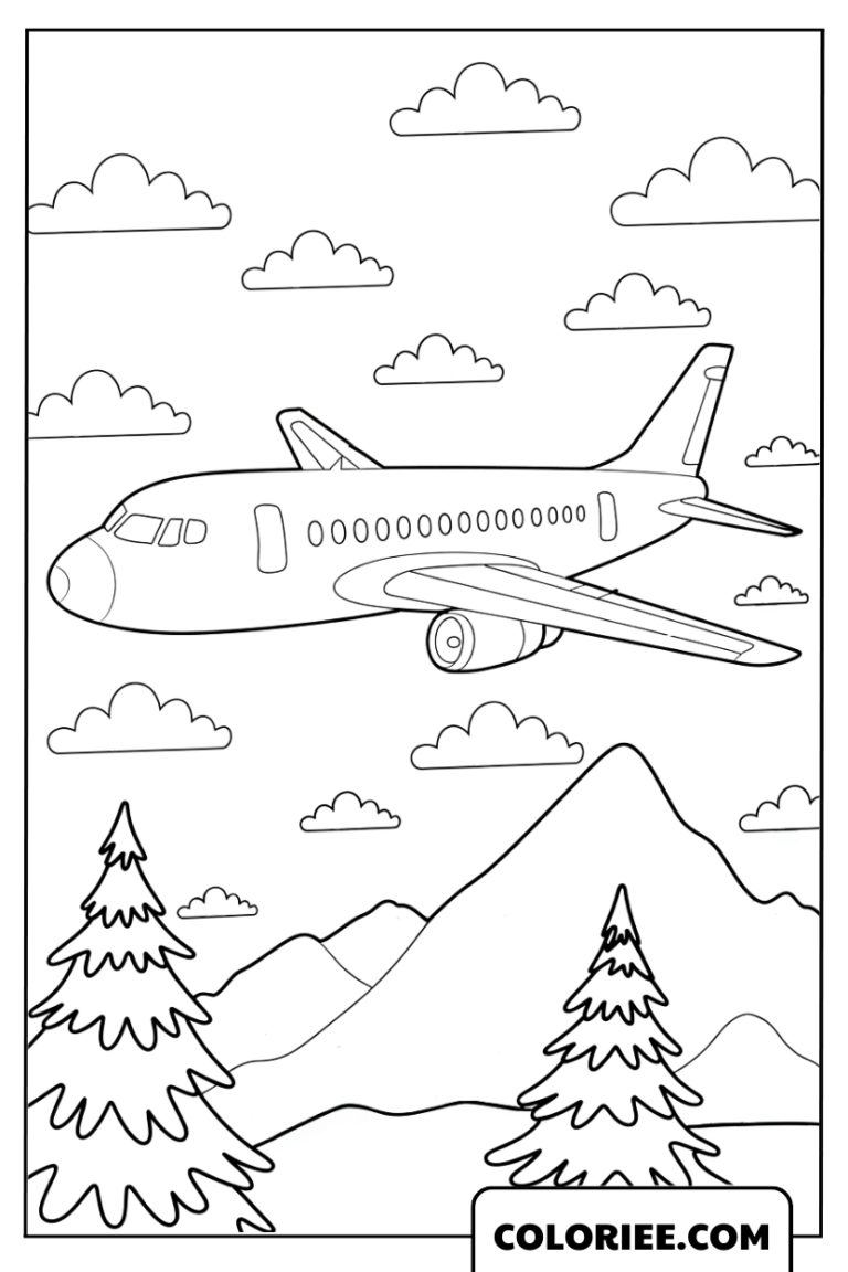 17 Coloriages Avion en téléchargement gratuit en PDF