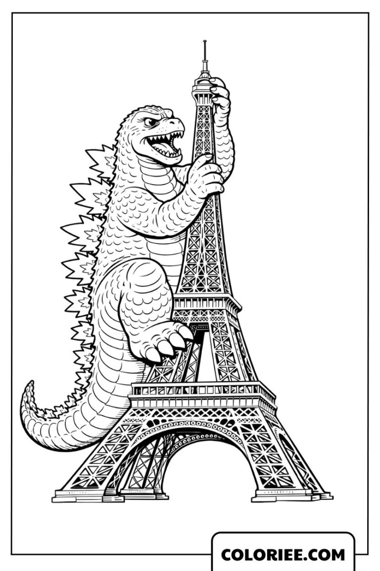 16 coloriages Godzilla à télécharger gratuitement en PDF