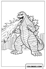 16 coloriages Godzilla à télécharger gratuitement en PDF