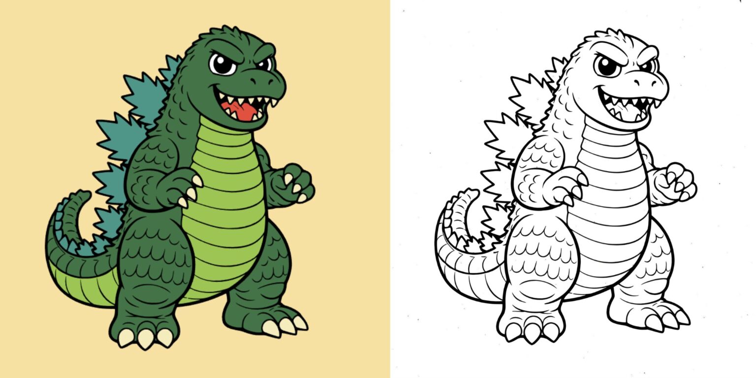 16 coloriages Godzilla à télécharger gratuitement en PDF