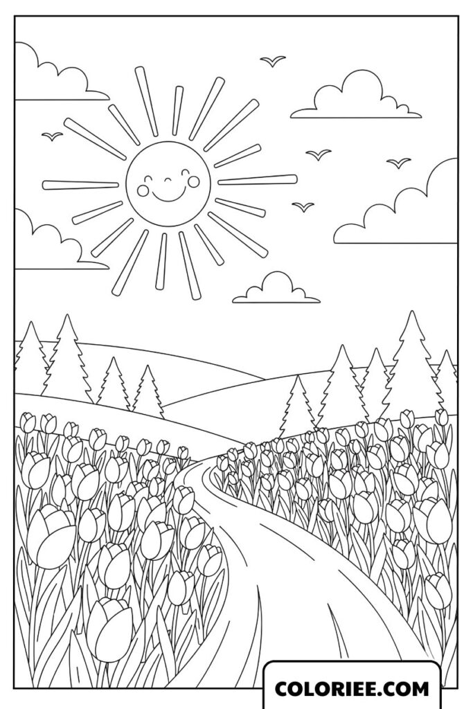 18 Coloriages Printemps PDF à télécharger gratuitement