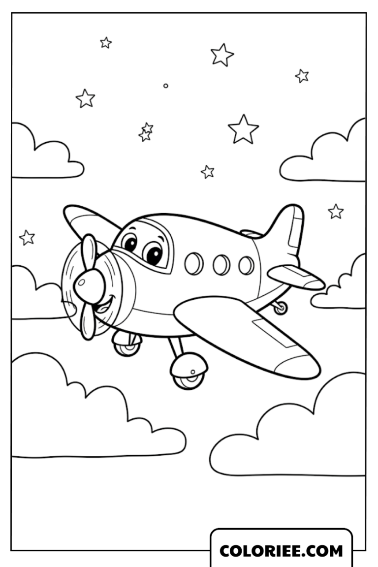 17 Coloriages Avion en téléchargement gratuit en PDF