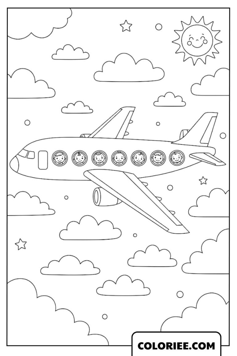 17 Coloriages Avion en téléchargement gratuit en PDF