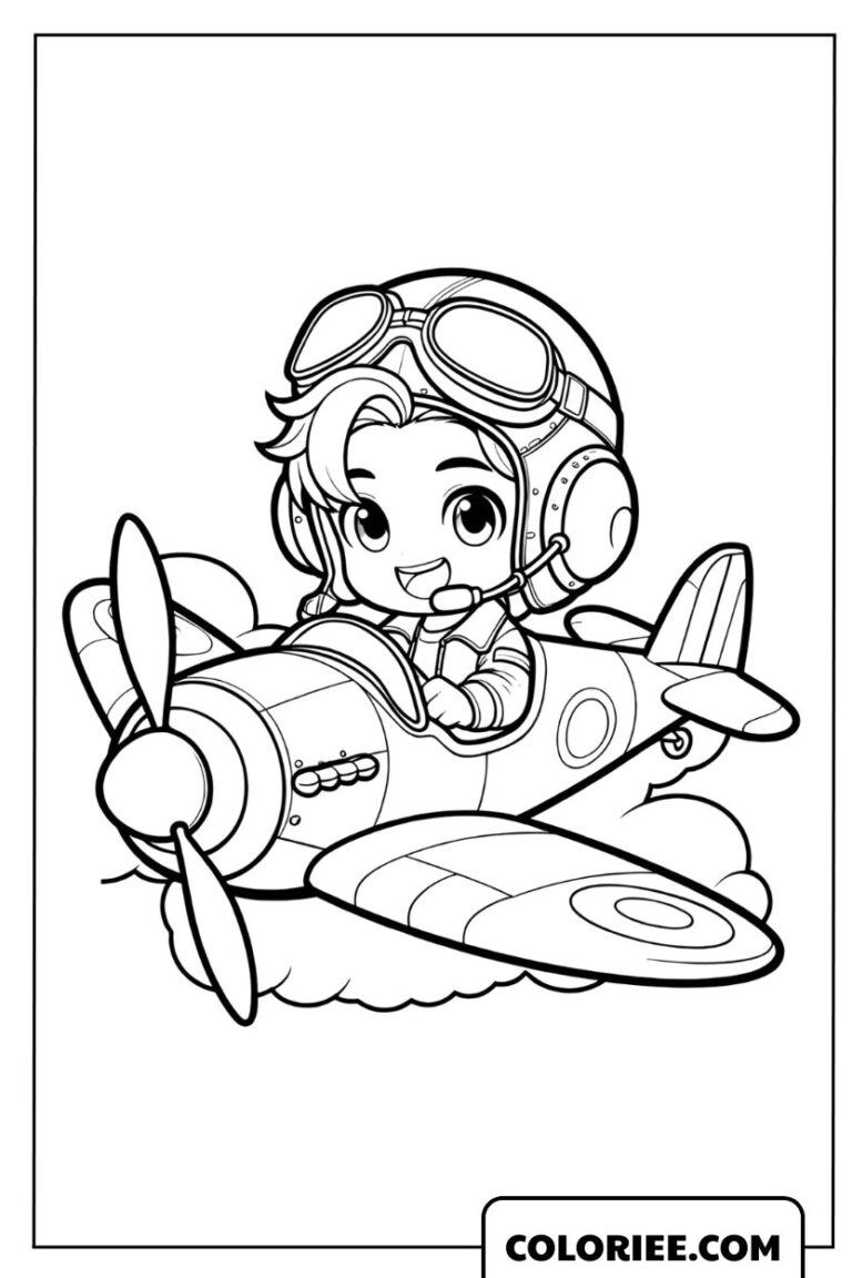 17 Coloriages Avion en téléchargement gratuit en PDF