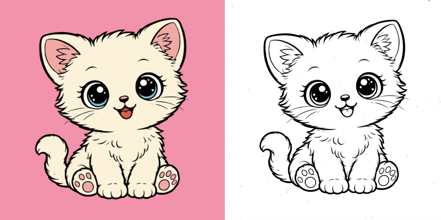 17 coloriages chaton gratuits à télécharger en PDF