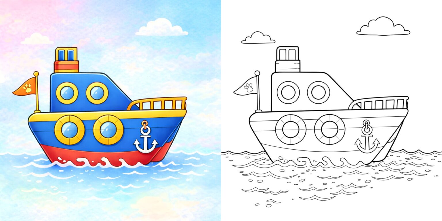 16 Coloriage Bateau Gratuits à Imprimer