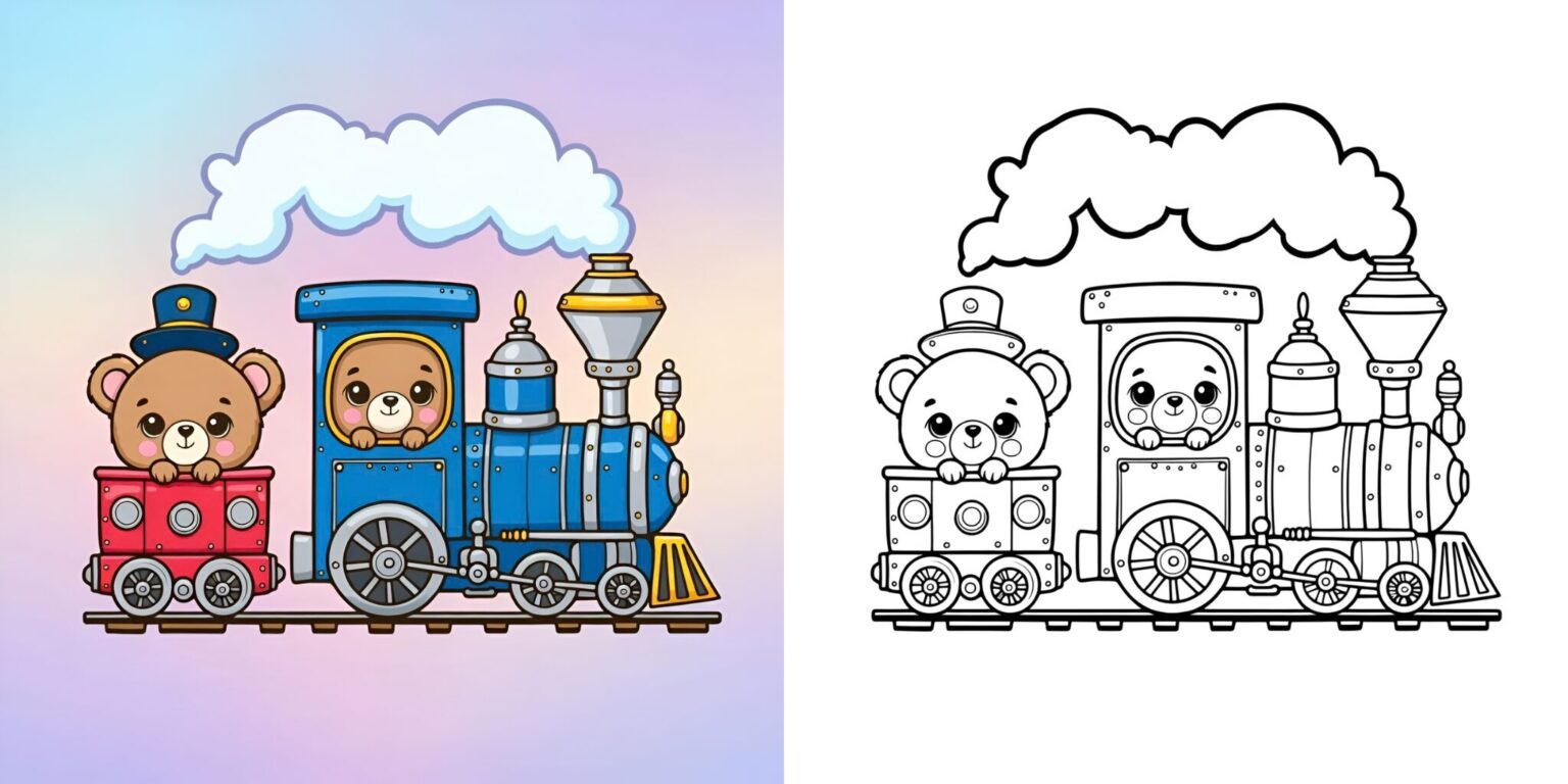 20 Coloriage Train Gratuits à Imprimer