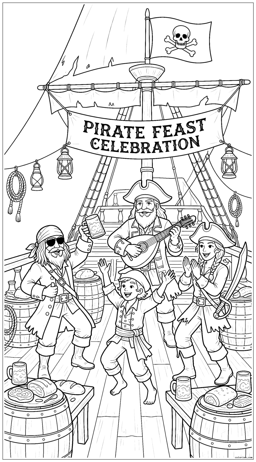 14 Coloriage Bateau Pirate Gratuits à Imprimer