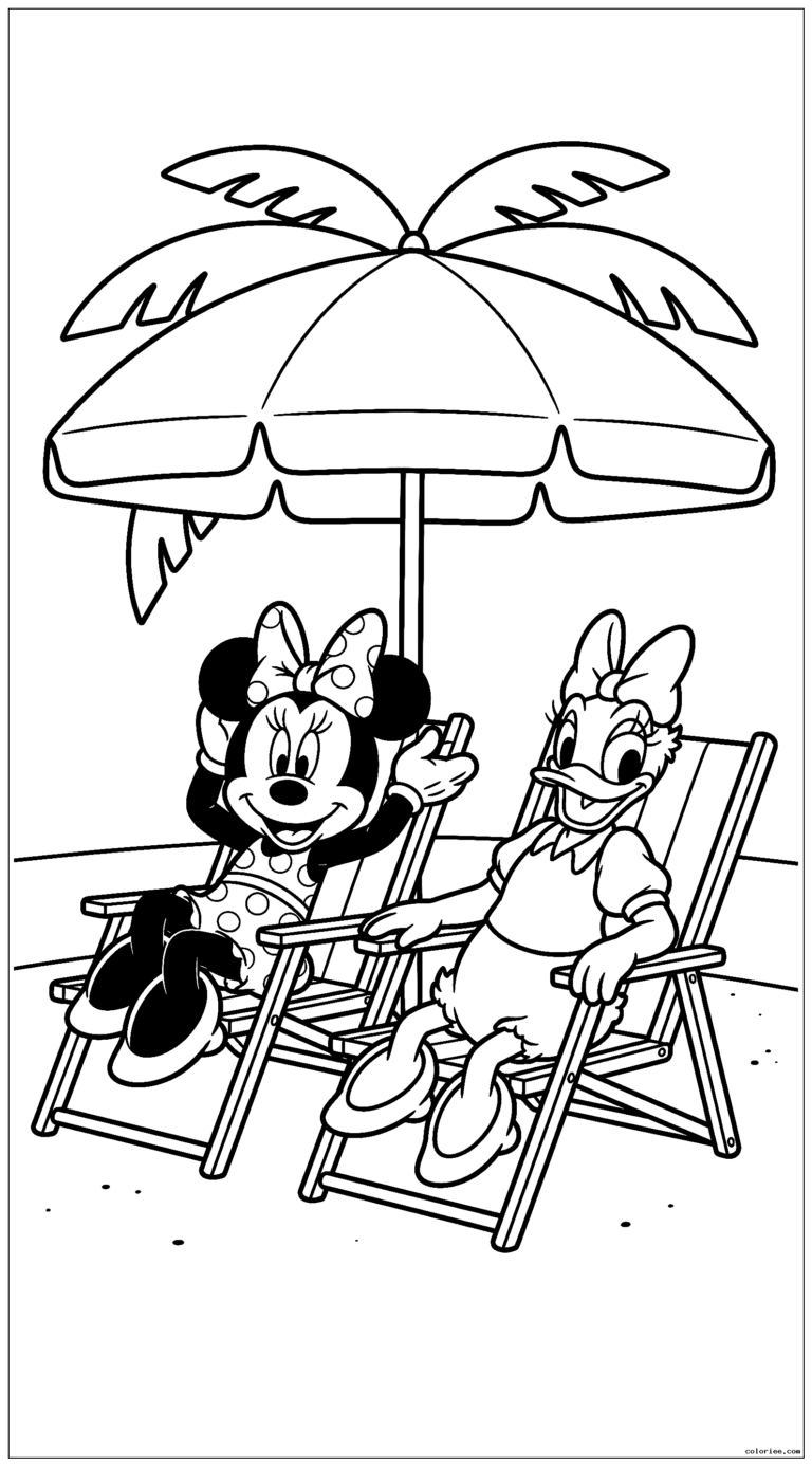 11 Coloriage Disney en Été Gratuits à Imprimer