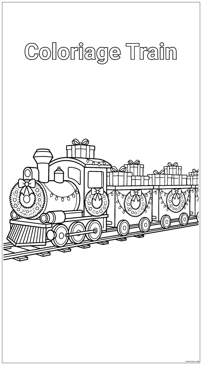 20 Coloriage Train Gratuits à Imprimer